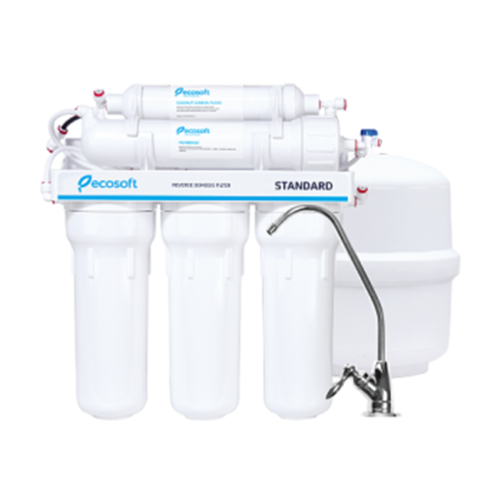 WATER FILTER REVERSE OSMOSIS ECOSOFT 50GPD 5-STAGE 10'' FILTERS WITH ...